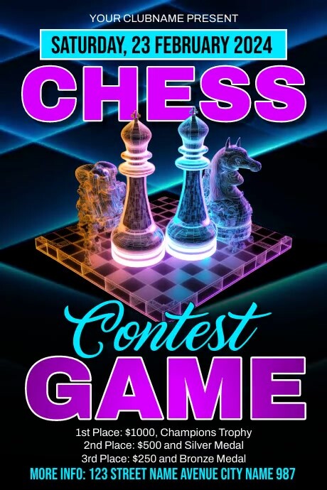 Chess Game Contest Template | PosterMyWall