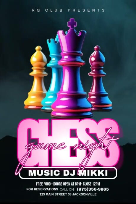 Plantilla de Chess Game Night | PosterMyWall
