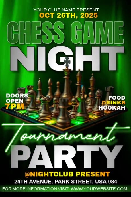 Copy of Chess Game Night | PosterMyWall