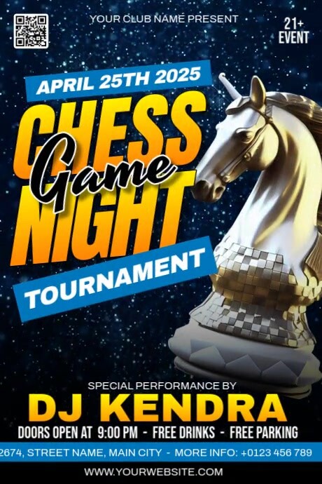 Chess Game Night Template | PosterMyWall