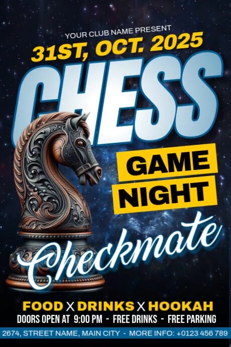 Copy of Chess Game Night | PosterMyWall