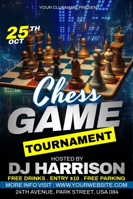 Chess Game Tournament Template | PosterMyWall