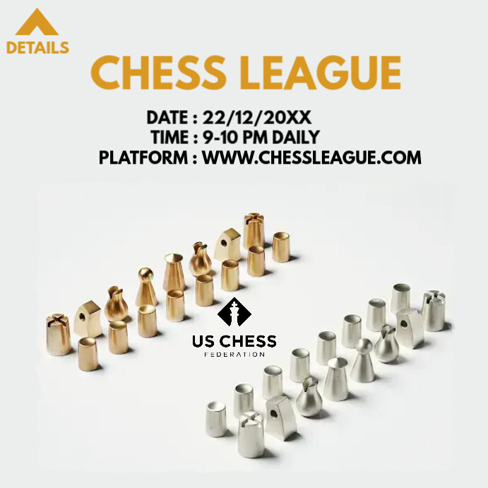 Copy of Chess League Schedule Post Template | PosterMyWall