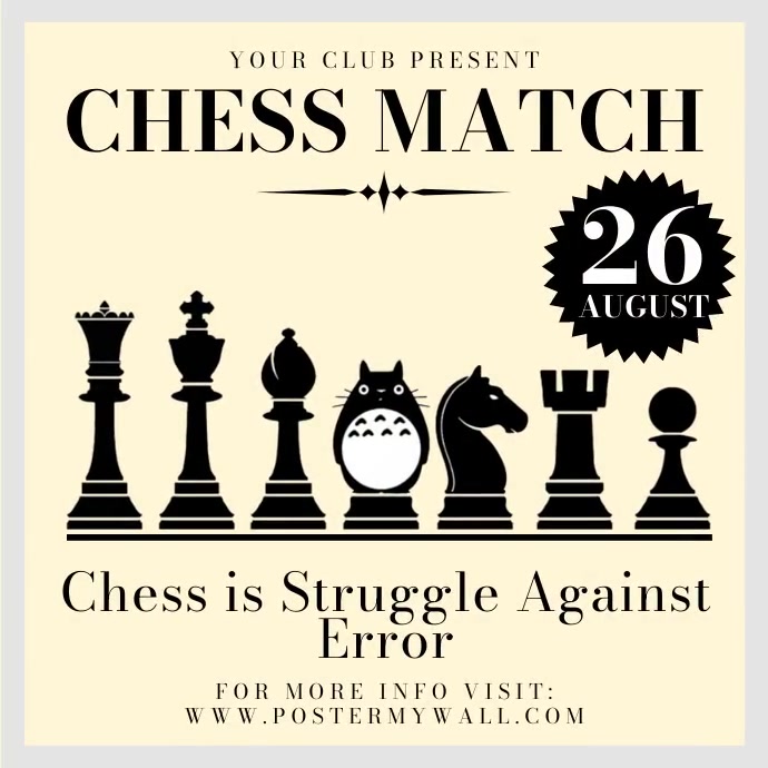Plantilla de Chess Match Post | PosterMyWall