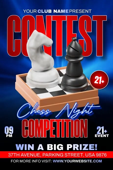 Chess Night Competition Template | PosterMyWall