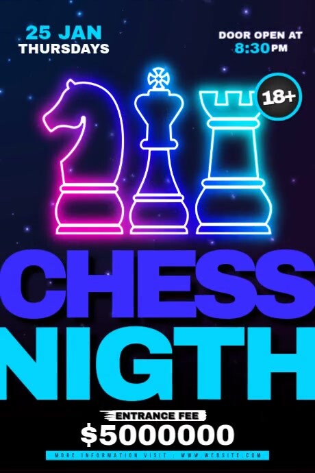 Copy of Chess Night Game | PosterMyWall