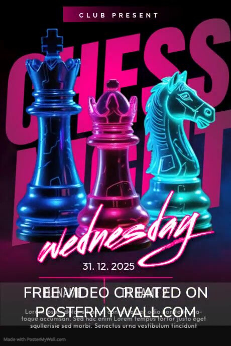 Copy of Chess Night Game | PosterMyWall