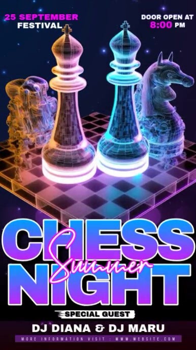 Chess Night Game Template | PosterMyWall