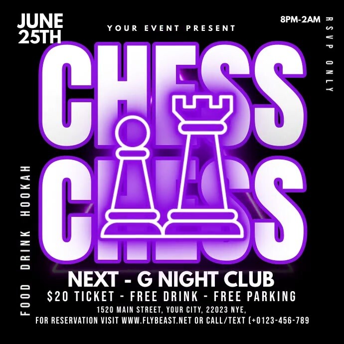 Chess Party Template | PosterMyWall