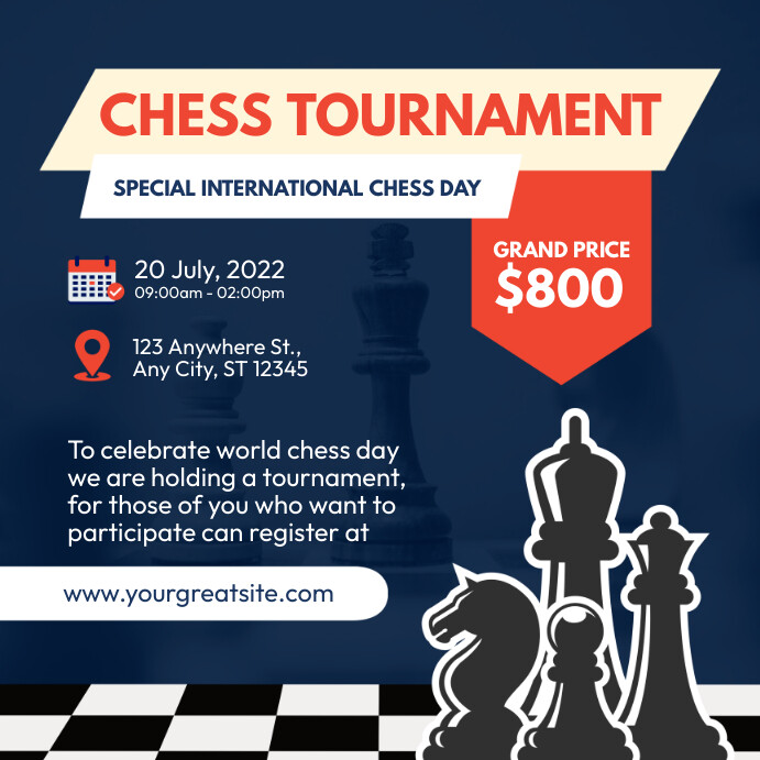 Plantilla de Chess Tournament | PosterMyWall