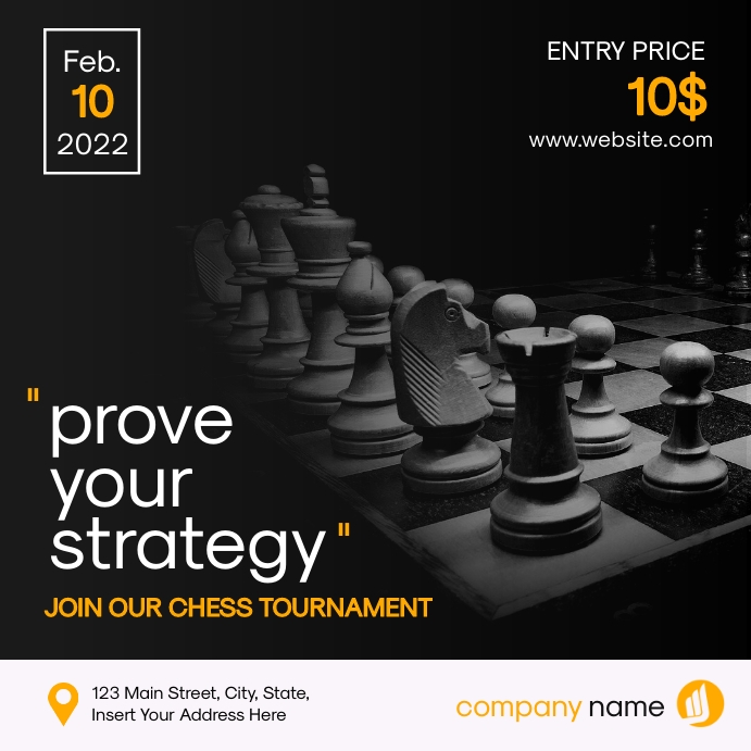 chess tournament event advertising Template | PosterMyWall