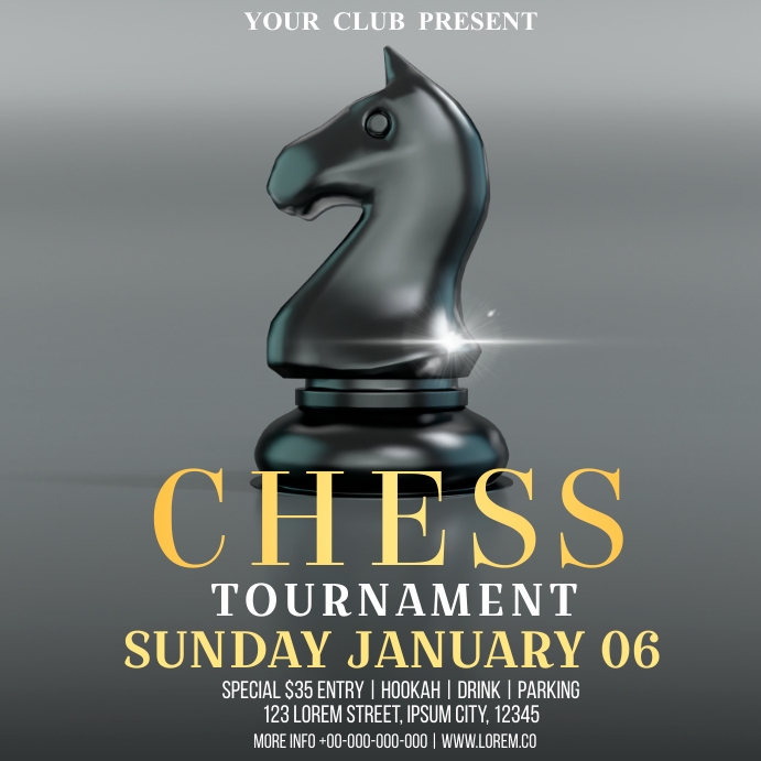 Chess Tournament Flyers Template | PosterMyWall