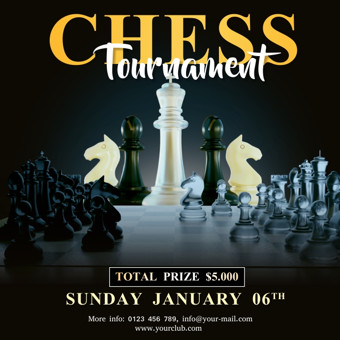 Chess Tournament Flyers Template | PosterMyWall