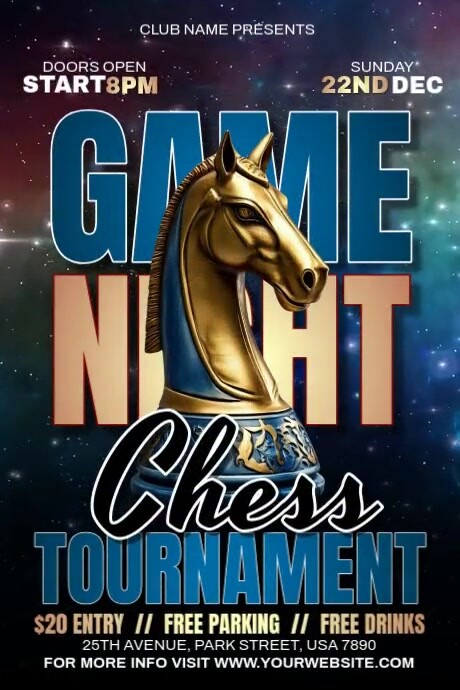 Copy of Chess Tournament Game Night | PosterMyWall