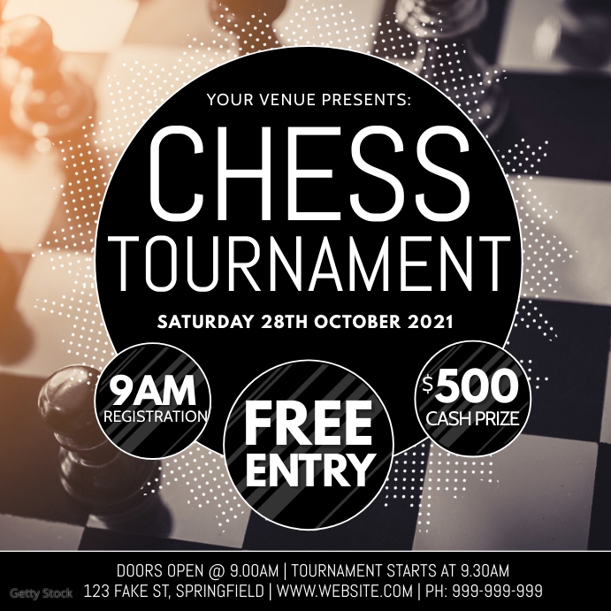 Chess Tournament Poster Template | PosterMyWall