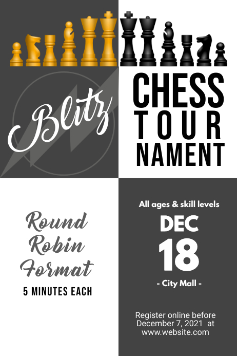 Chess tournament template | PosterMyWall