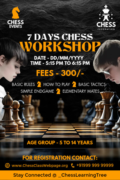 Chess Workshop Online 2026 Template | PosterMyWall