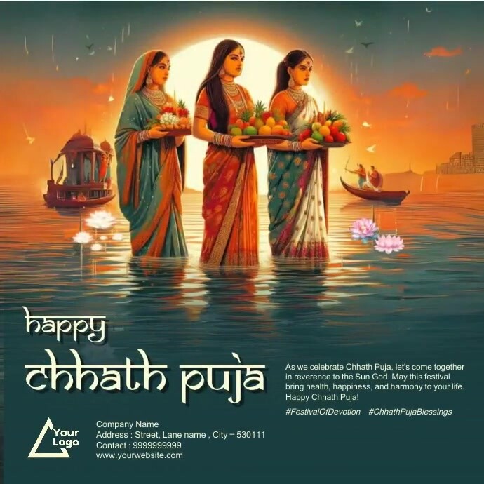 chhath puja, chhath, hindu, india, Template | PosterMyWall