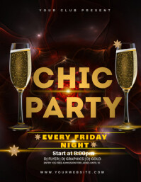 CHIC PARTY Flyer & Poster Template | PosterMyWall