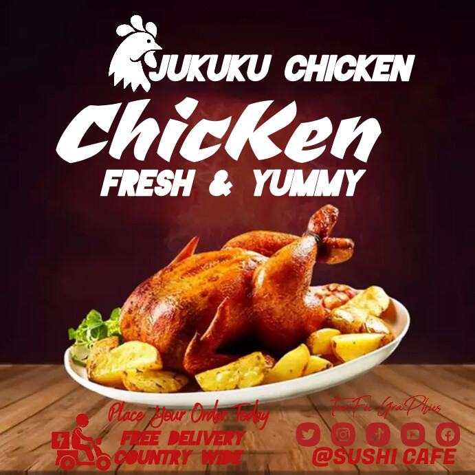 chicken and chips Template | PosterMyWall