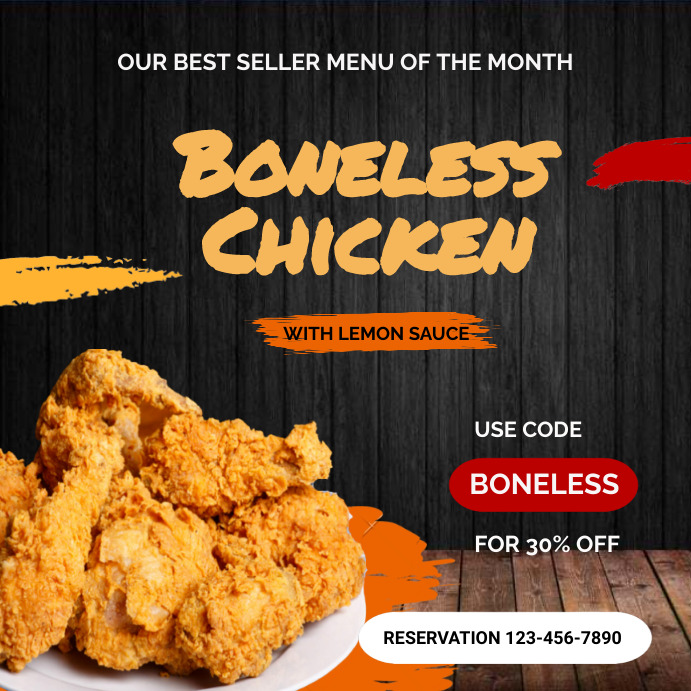 Chicken and fries poster template | PosterMyWall