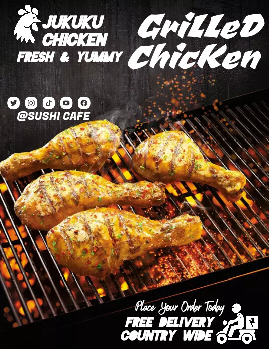 chicken barbecue Template | PosterMyWall