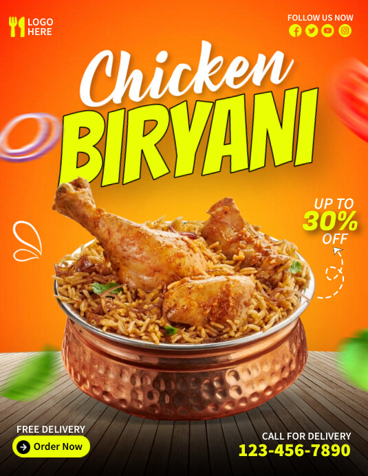 Chicken Biryani Ads Template | PosterMyWall