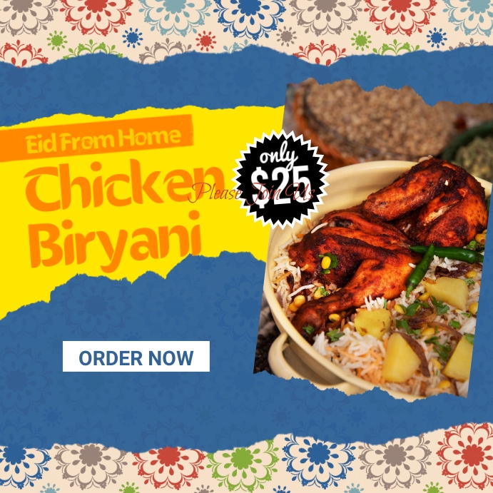Copy of Chicken Biryani Instagram Post | PosterMyWall