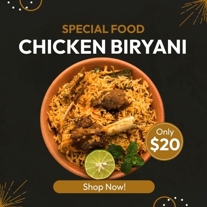 Plantilla de Chicken Biryani Offer | PosterMyWall