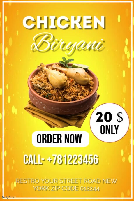 CHICKEN BIRYANI SALE Template | PosterMyWall