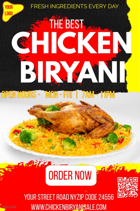 CHICKEN BIRYANI Template | PosterMyWall