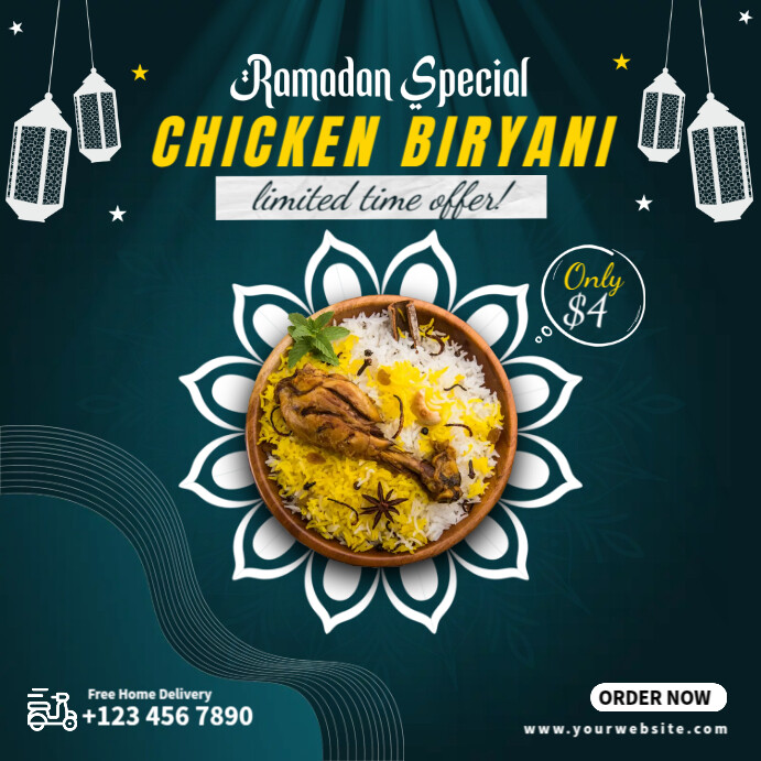 Chicken Biryani Template | PosterMyWall