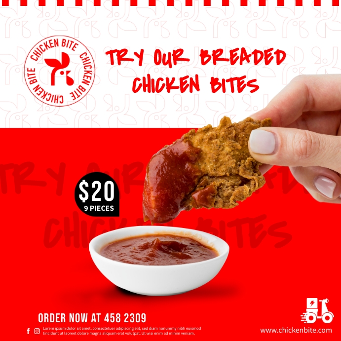 Copy of Chicken Bite Template | PosterMyWall