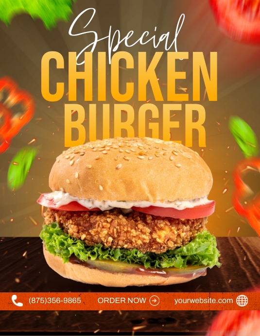 Chicken Burger Ads Template | PosterMyWall