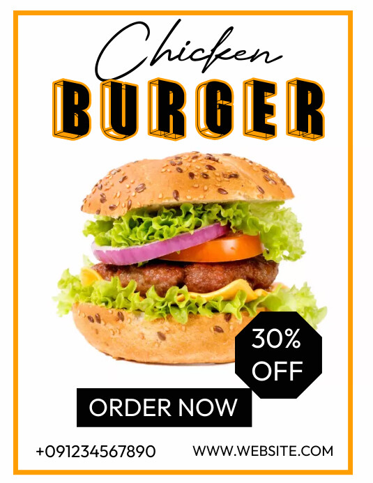chicken burger Template | PosterMyWall