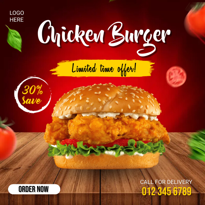 Copy of Chicken Burger Flyer | PosterMyWall