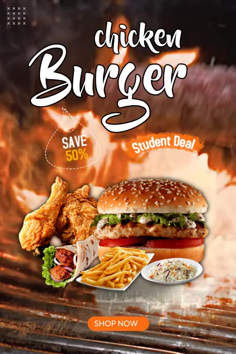 Plantilla de Chicken Burger Menu Video | PosterMyWall