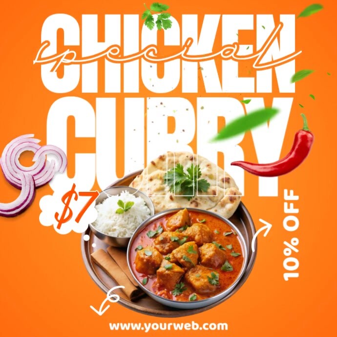 Chicken Curry Template | PosterMyWall