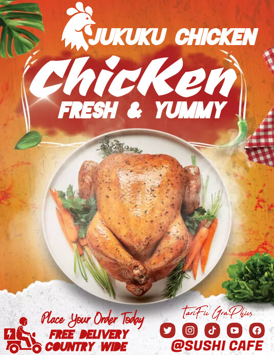 chicken Template | PosterMyWall