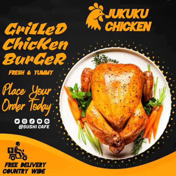 chicken Templat | PosterMyWall