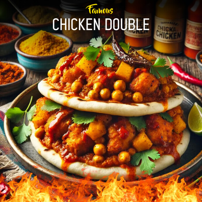 Chicken Double Chicken Roti Template | PosterMyWall