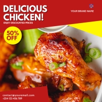 chicken fast food menu restaurant sale flyer Template | PosterMyWall