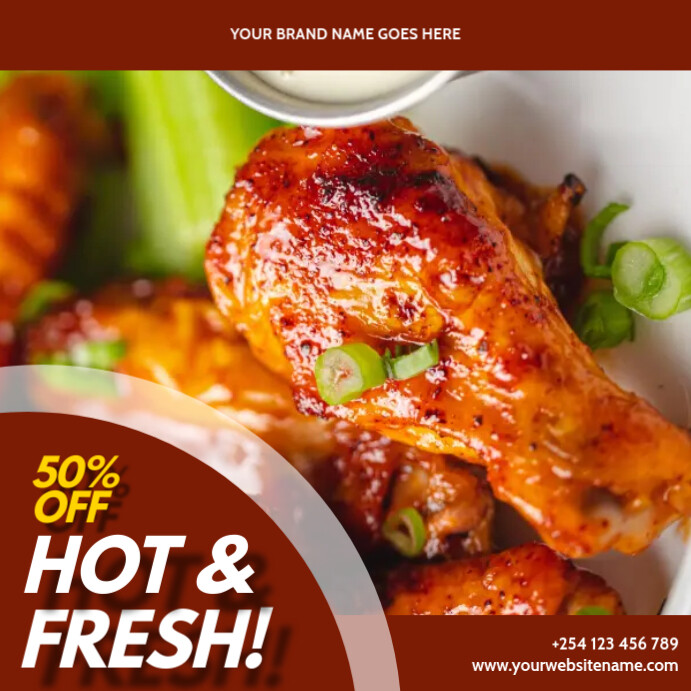 chicken fast food menu restaurant sale flyer Template | PosterMyWall