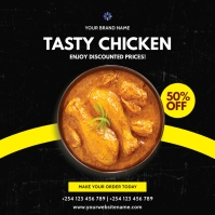 chicken fast food menu restaurant sale flyer Template | PosterMyWall