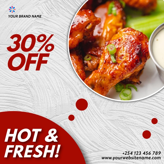 chicken fast food menu restaurant sale flyer Template | PosterMyWall