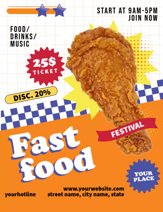 Plantilla de Chicken Food Ads | PosterMyWall
