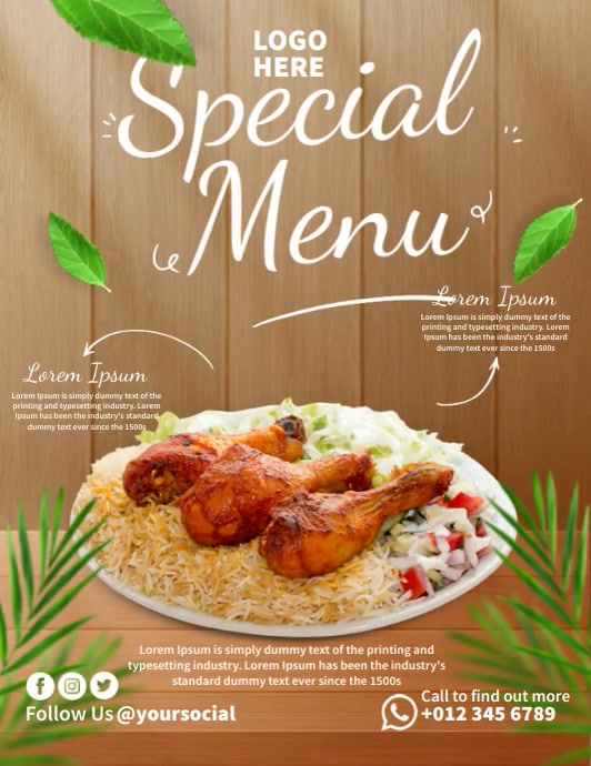 Chicken Food Ads Template | PosterMyWall