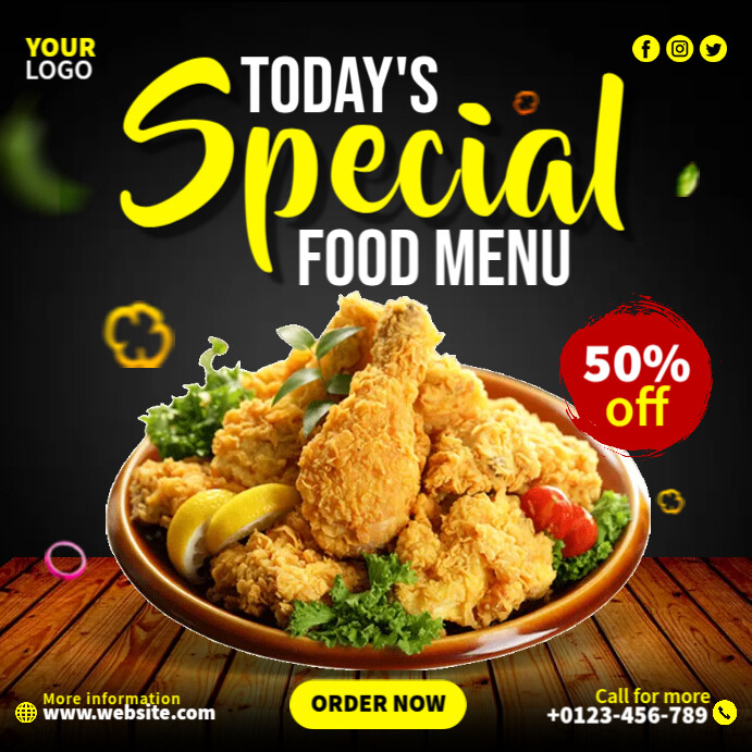Chicken Food Ads Template | PosterMyWall