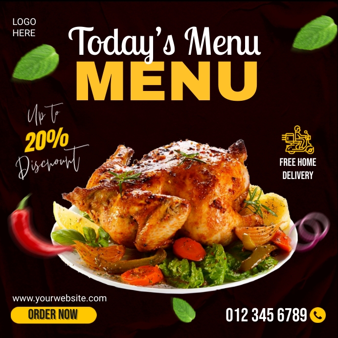 Chicken Food Ads Template | PosterMyWall
