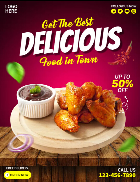 Chicken Food Ads Template | PosterMyWall